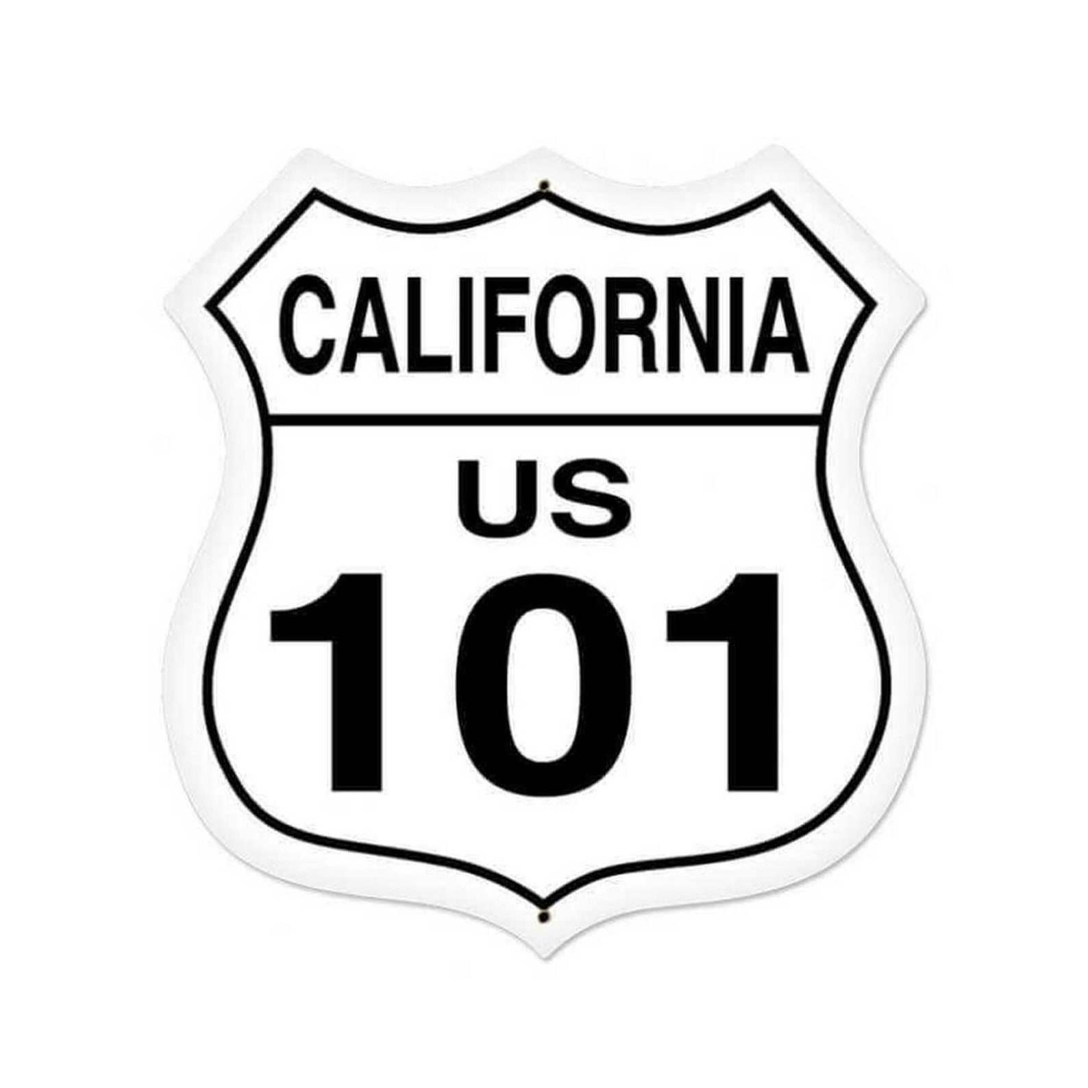 California Route 101 Shield Metal Sign 28 X 28 Inches - Etsy