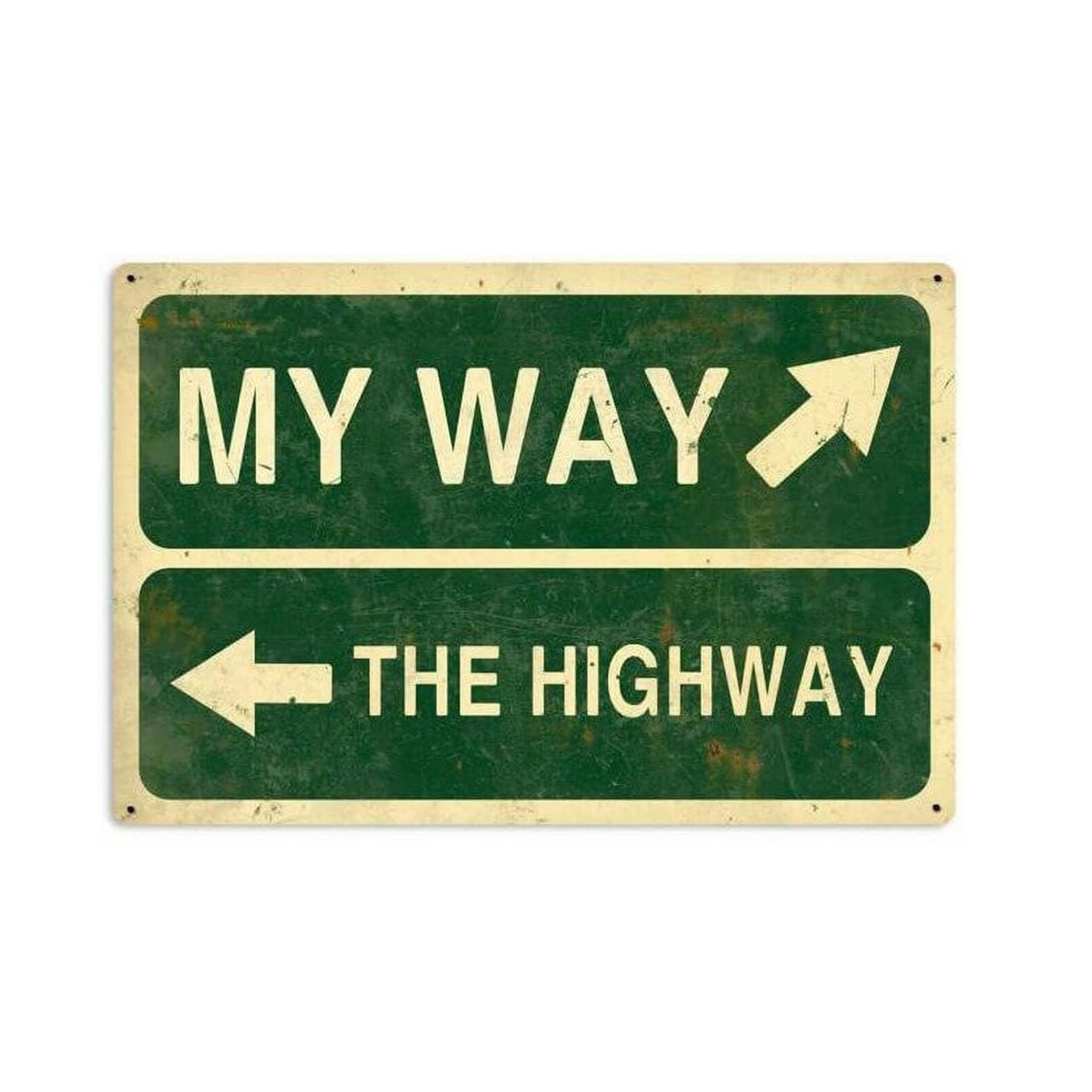 My Way Highway Retro Metal Sign 36 X 24 Inches - Etsy