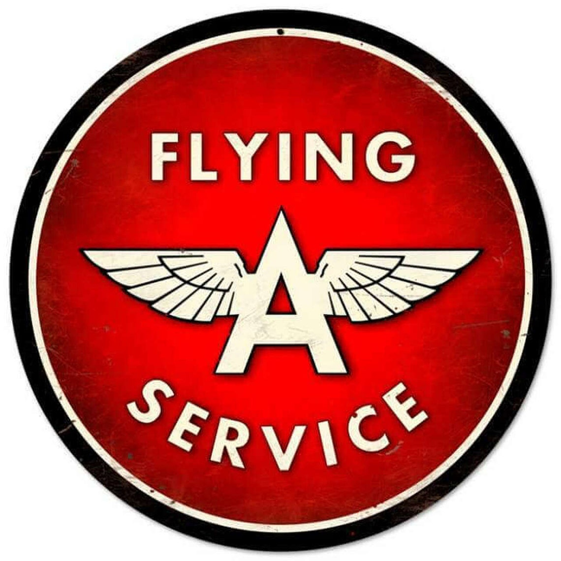 Retro Flying A Round Metal Sign 28 X 28 Inches - Etsy