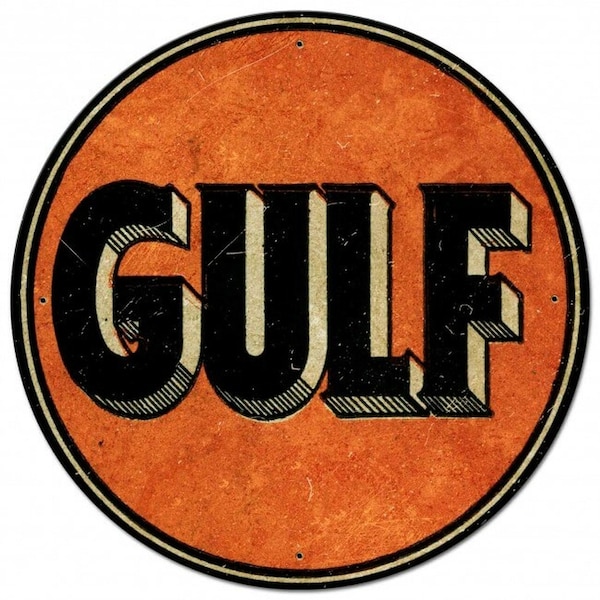 Gulf Oil Metal Sign - Etsy