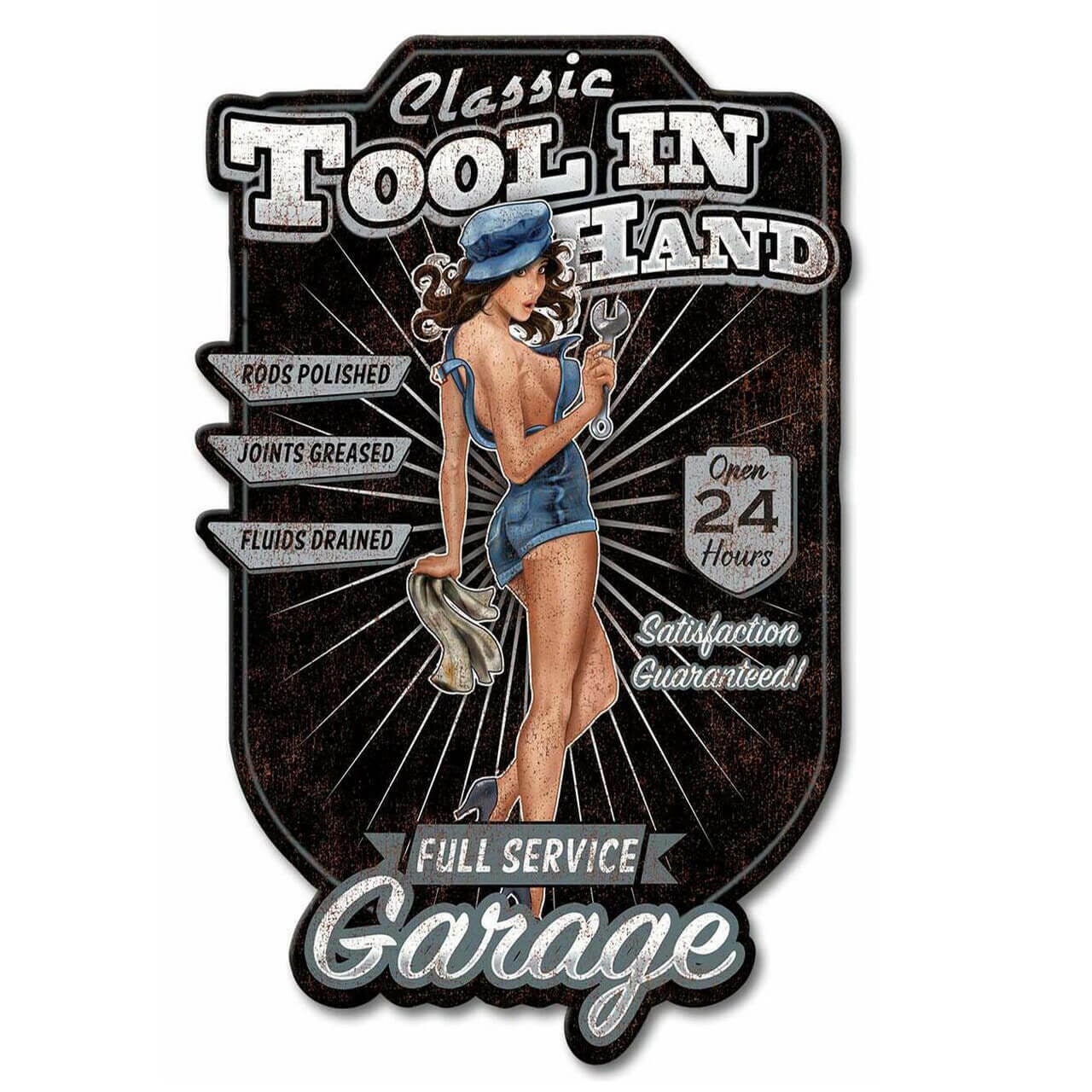 Tool in Hand CUTOUT Metal Sign 12 X 18 Inches - Etsy