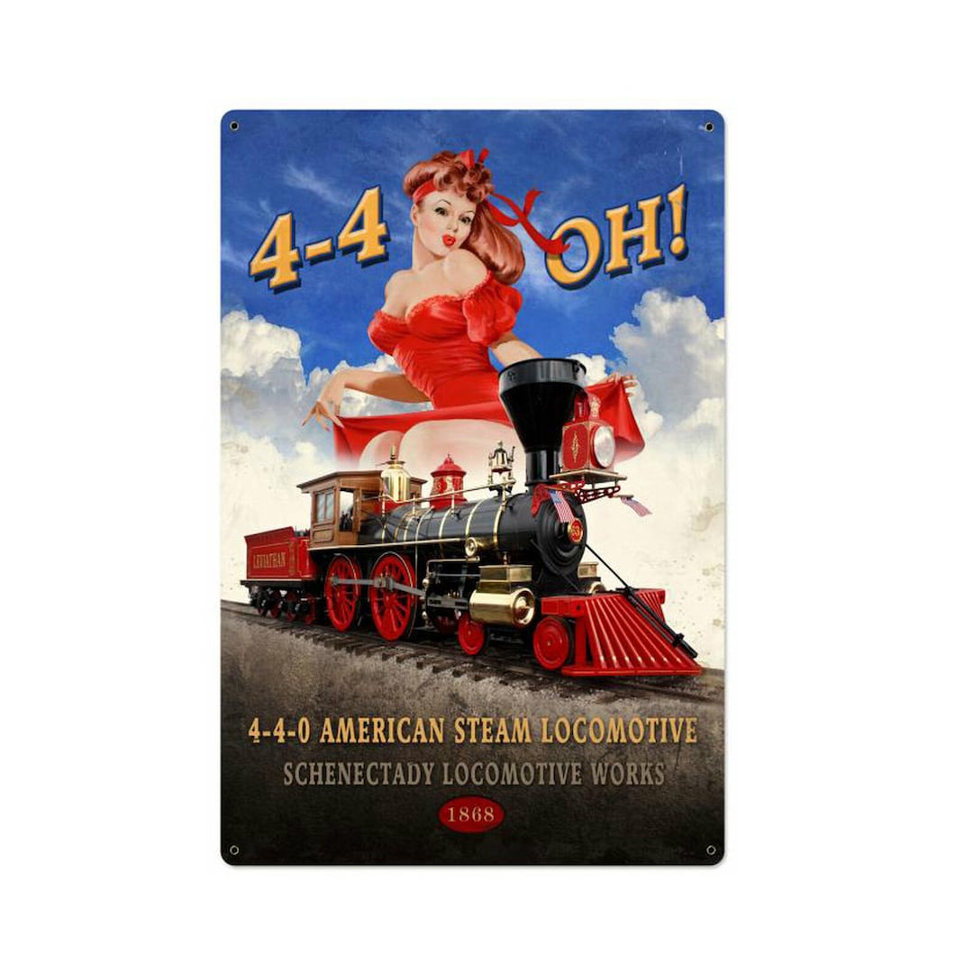 American Steam Locomotive Metal Sign 24 X 36 Inches - Etsy