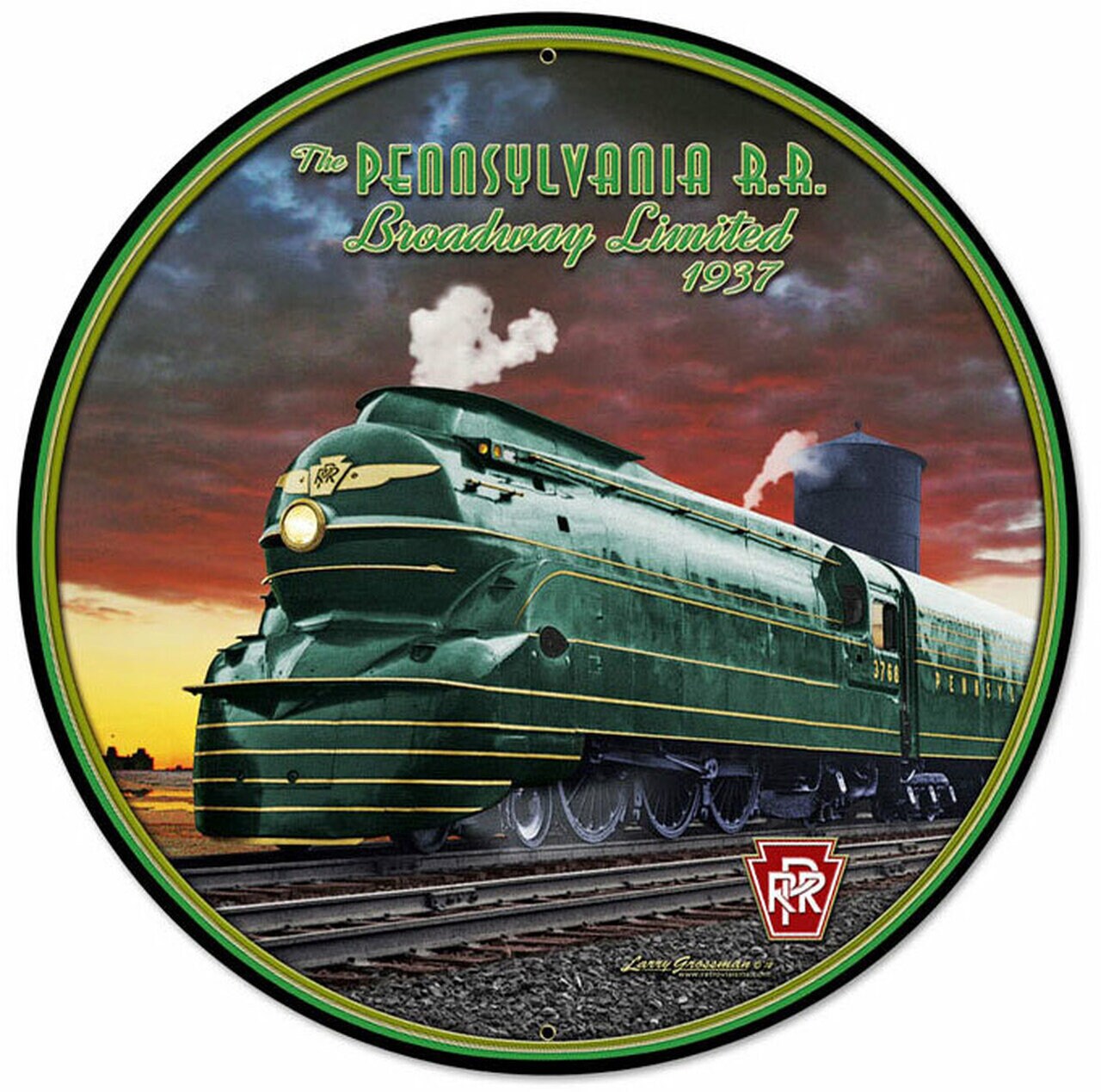 Pennsylvania Rail Road Round Metal Sign 28 X 28 Inches - Etsy