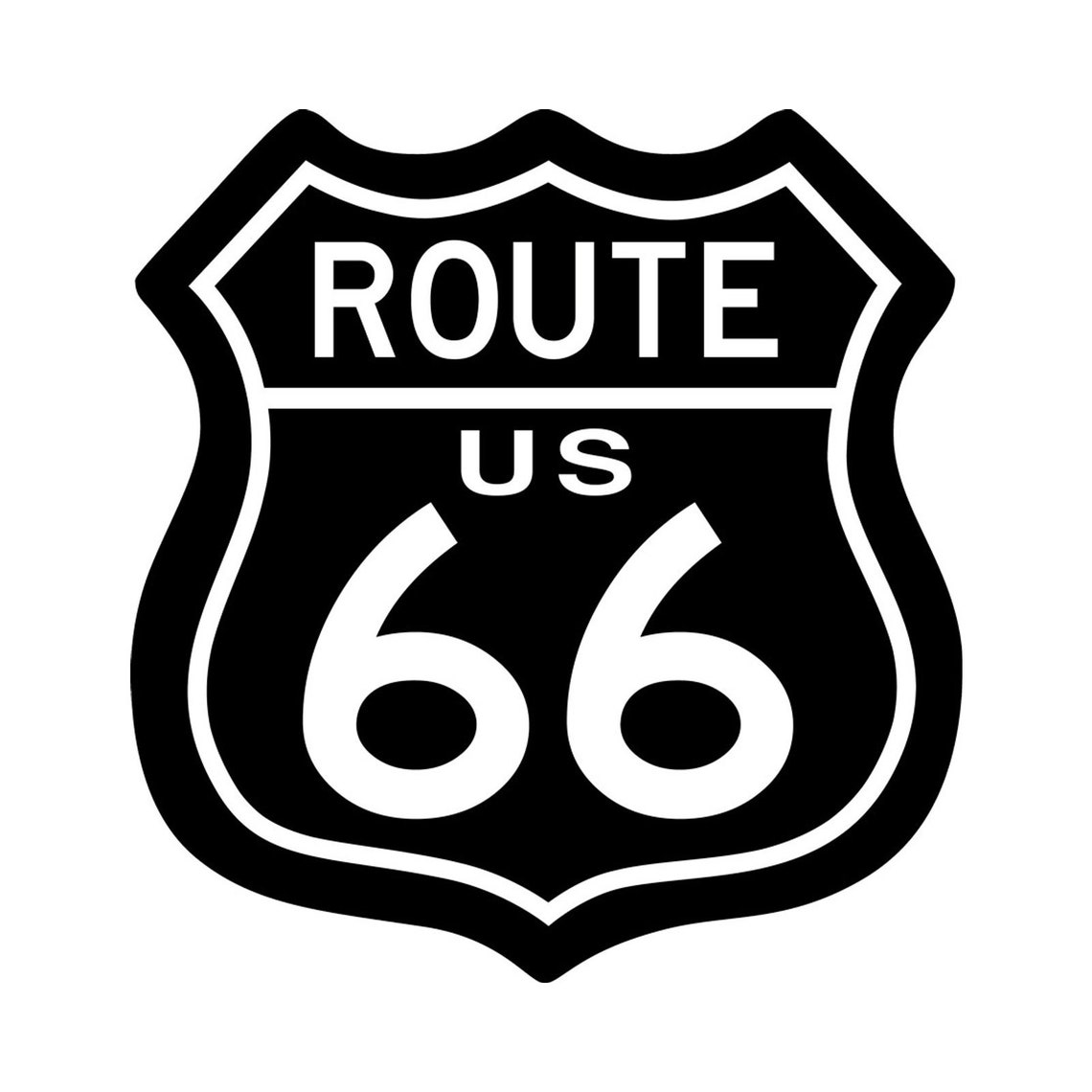 Route 66 Black Shield Metal Sign 28 X 28 Inches - Etsy