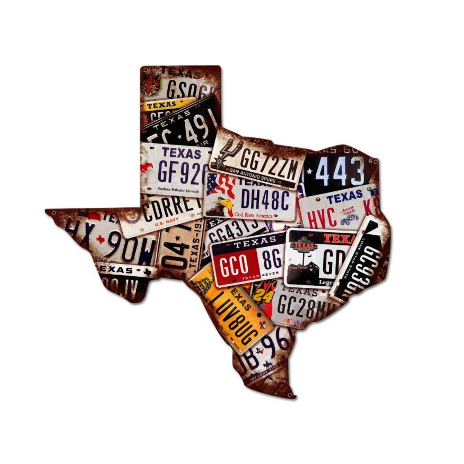 Texas License Plates CUT-OUT Metal Sign 30 X 30 Inches - Etsy