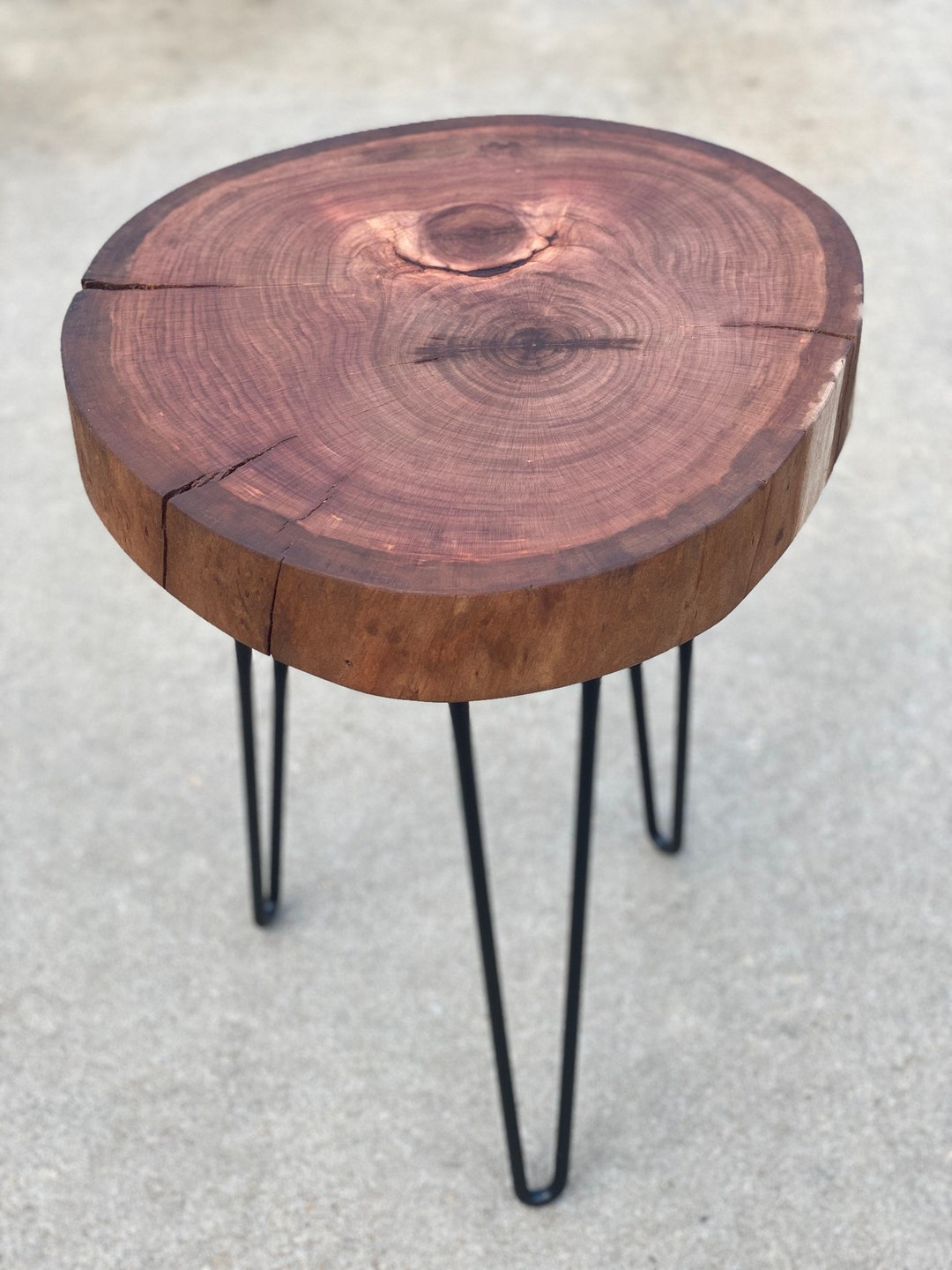 Cherry Wood Cookie End Table - Etsy