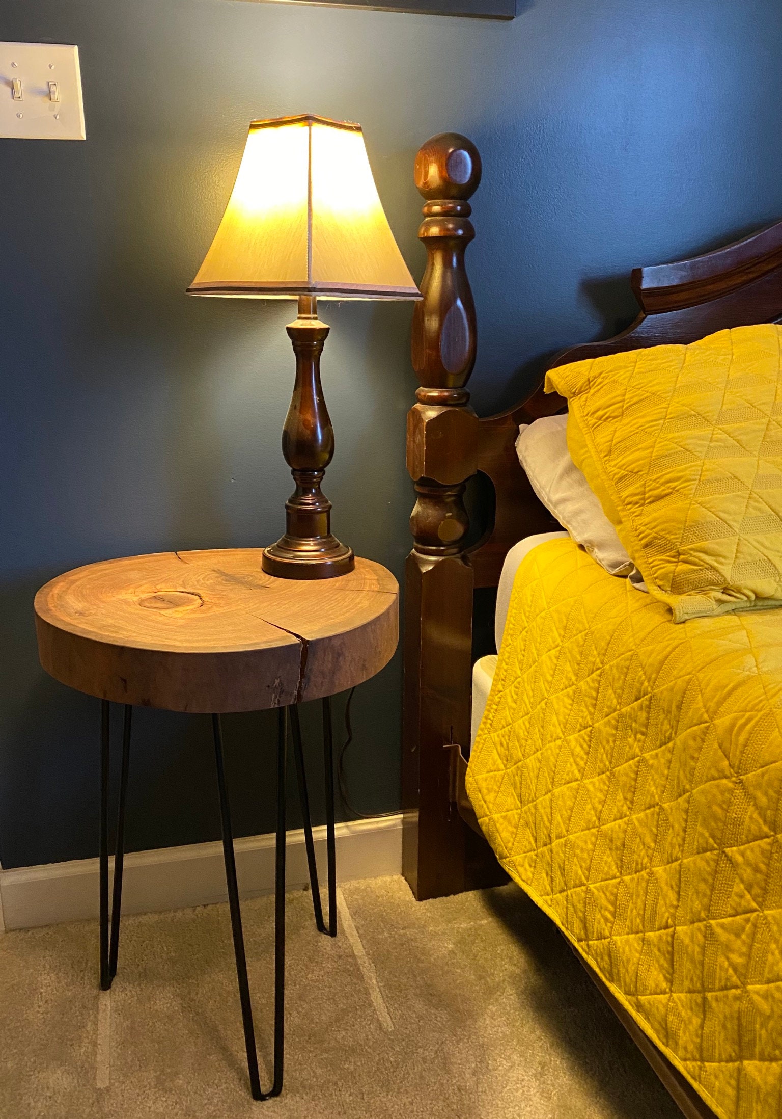 Cherry Wood Cookie End Table - Etsy