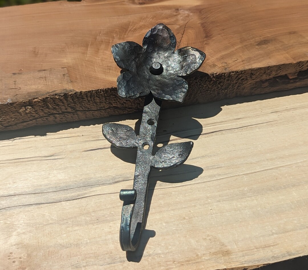 Hand Forged Flower Hook - Etsy