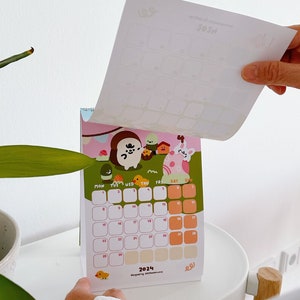 2024 Kawaii Calendar , 2024 Desk Calendar, 2024 Planner Calendar, A5 ...