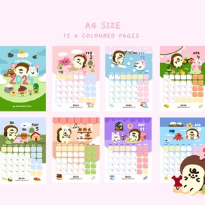 2024 Kawaii Calendar , 2024 Desk Calendar, 2024 Planner Calendar, A5 ...