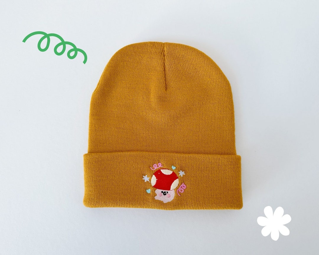 Cute Mushroom Hat, Aesthetic Beanie, Cozy Cute Beanie, Cute Beanie ...