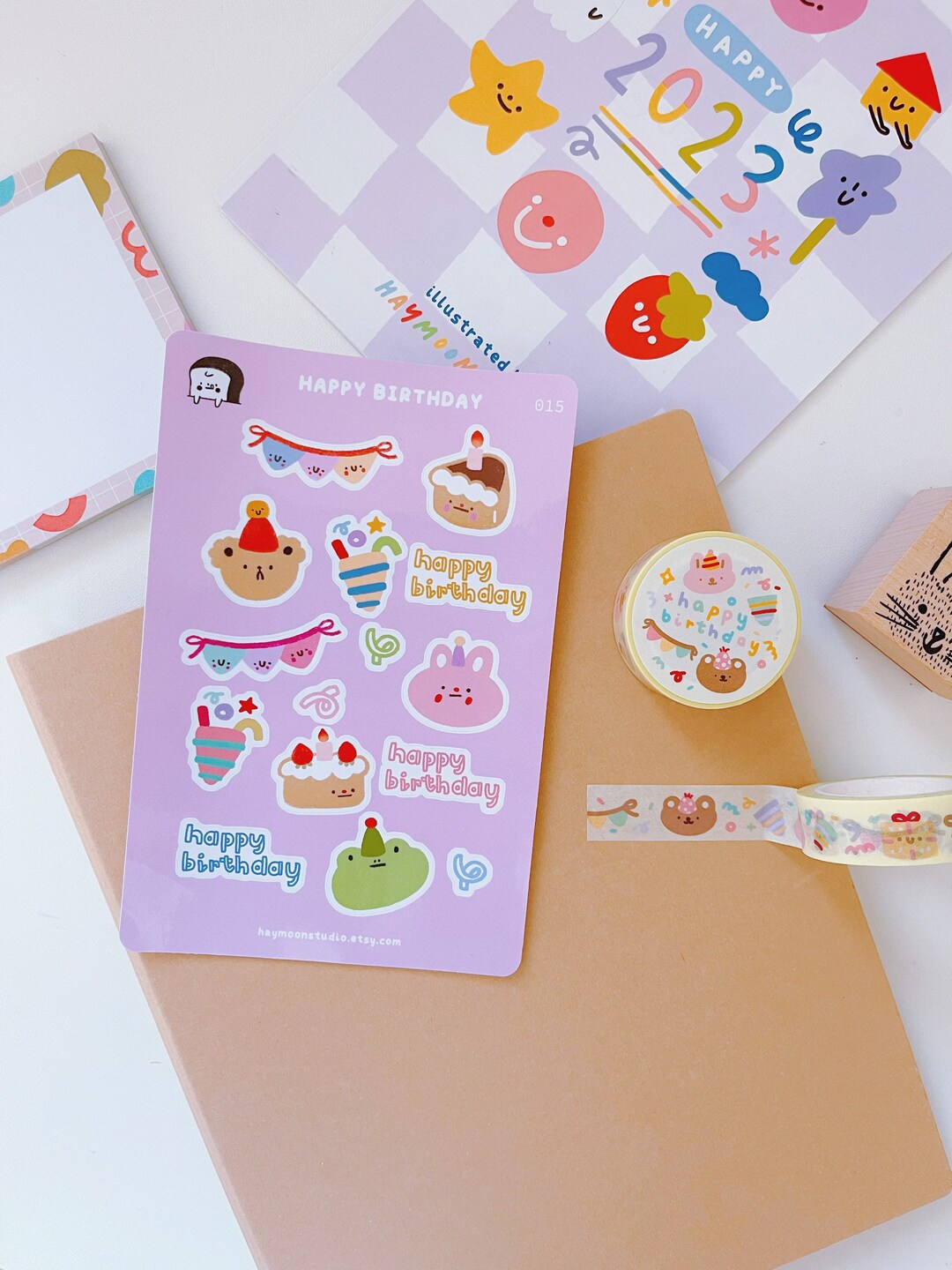 Happy Birthday Sticker Sheet,cute Planner Stickers,cute Sticker Sheet ...