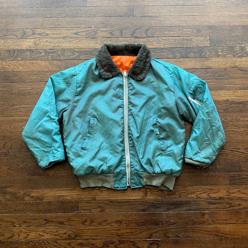 Vintage 70s Military Flight Jacket L - Etsy