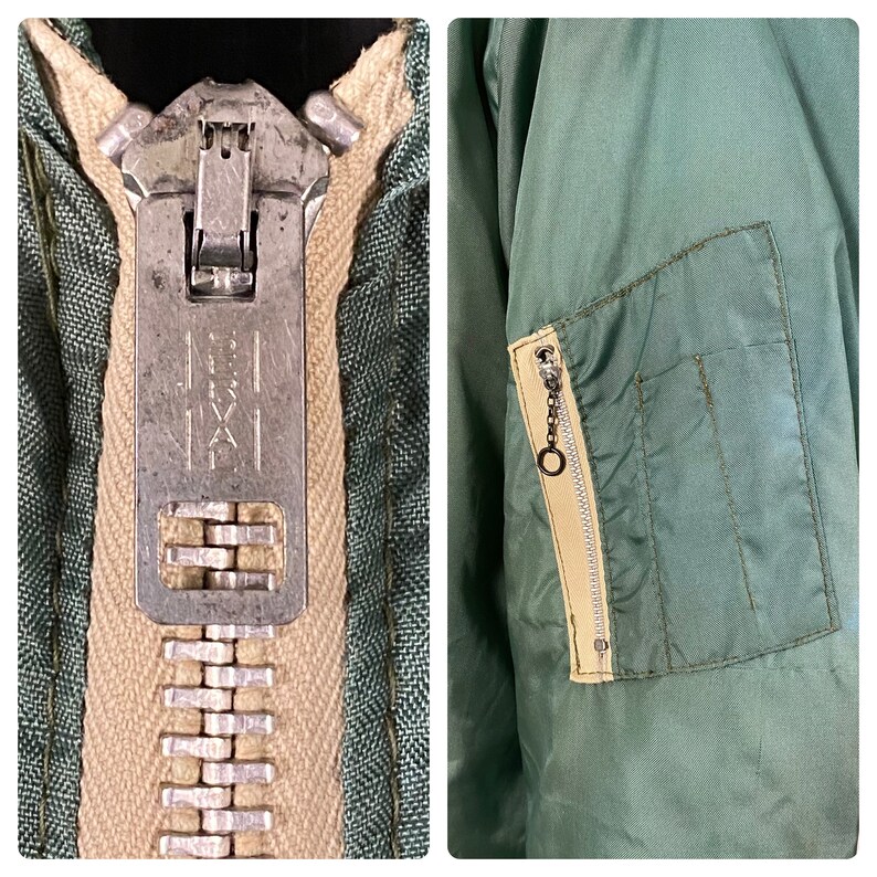 Vintage 70s Military Flight Jacket L | Etsy