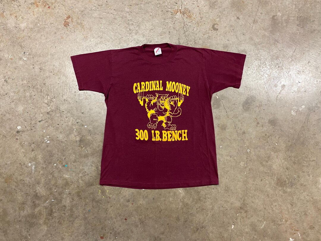 Vintage 80s Cardinal Mooney 300 LB Bench T Shirt | L - Etsy