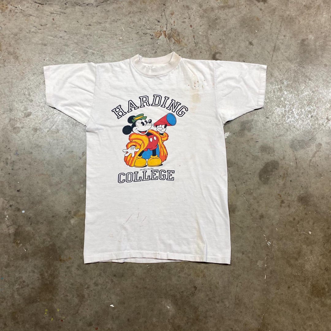 Vintage 80s Harding College Mickey Mouse T Shirt | M - Etsy