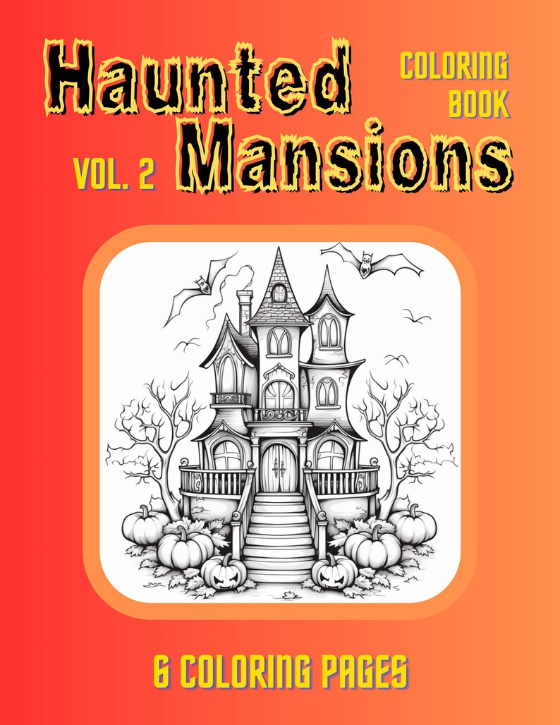 Haunted Mansions Vol. 2 | Coloring Book | Halloween Houses | Coloring ...