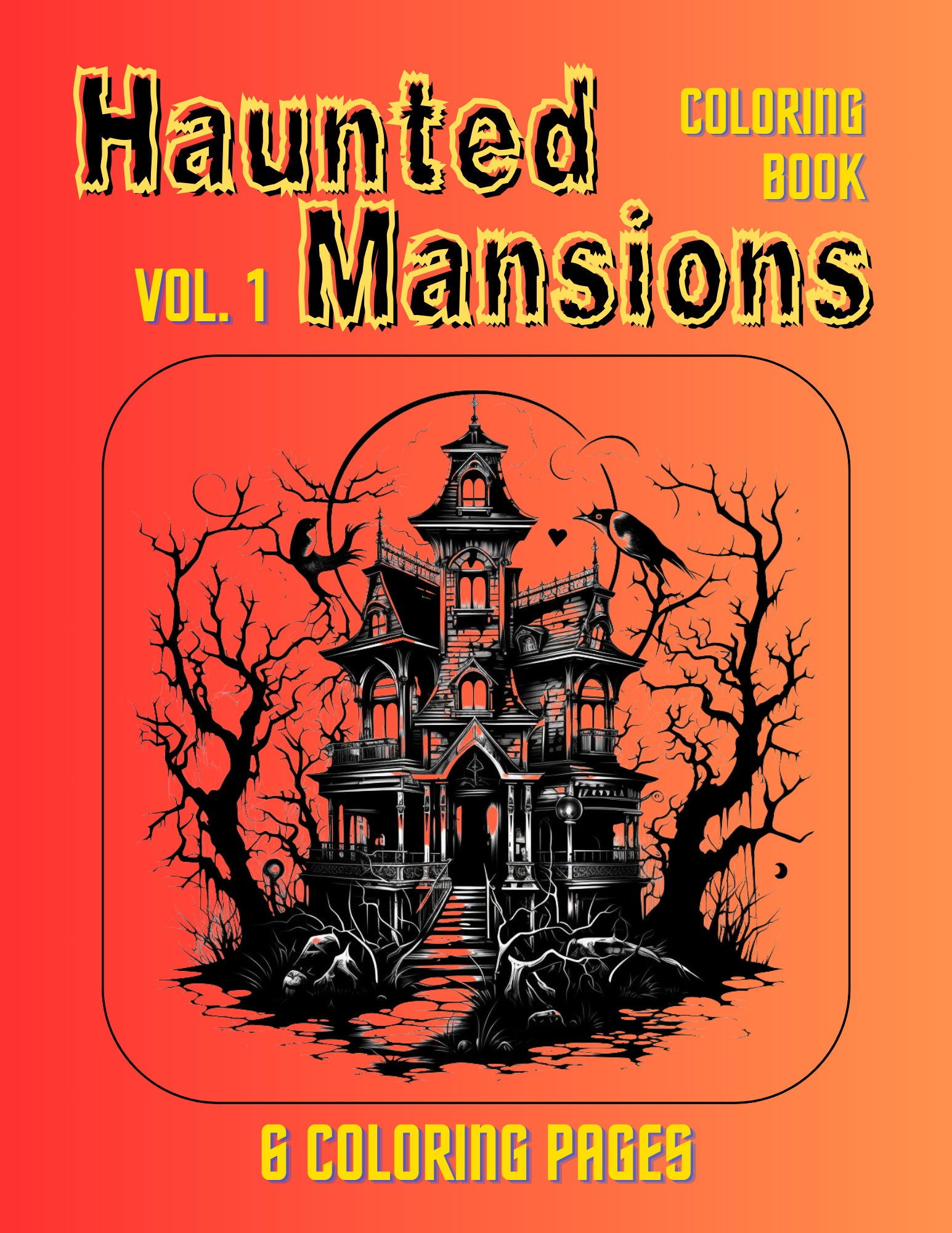 Haunted Mansions Vol. 1 | Coloring Book | Halloween Houses | Coloring ...