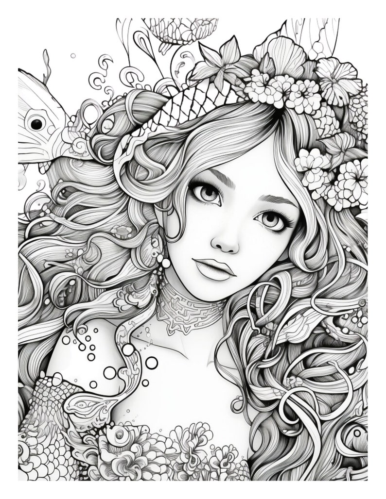 Mermaids Vol. 1 | Coloring Book for Kids and Adults | Fun and Exotic ...