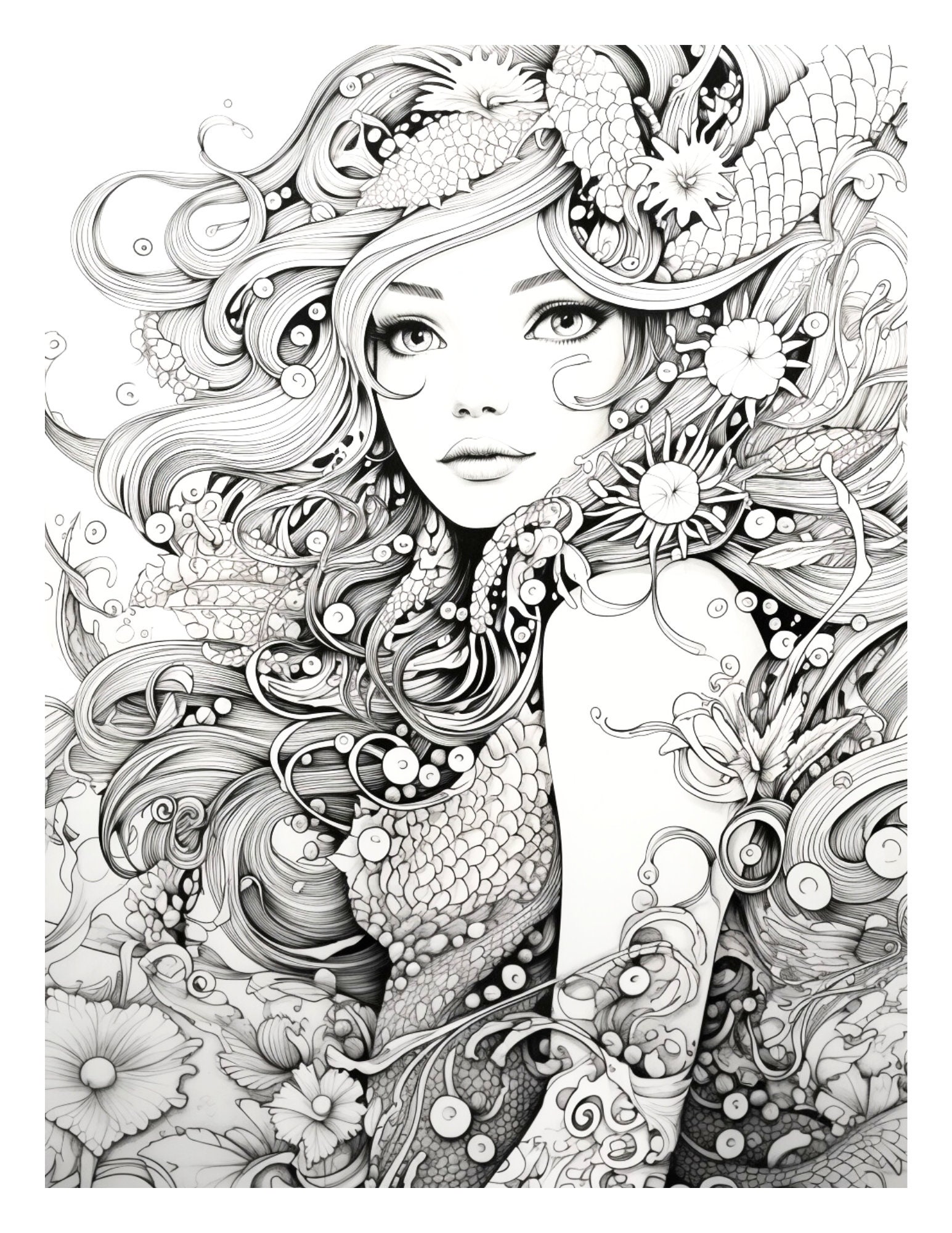 Mermaids Vol. 1 | Coloring Book for Kids and Adults | Fun and Exotic ...