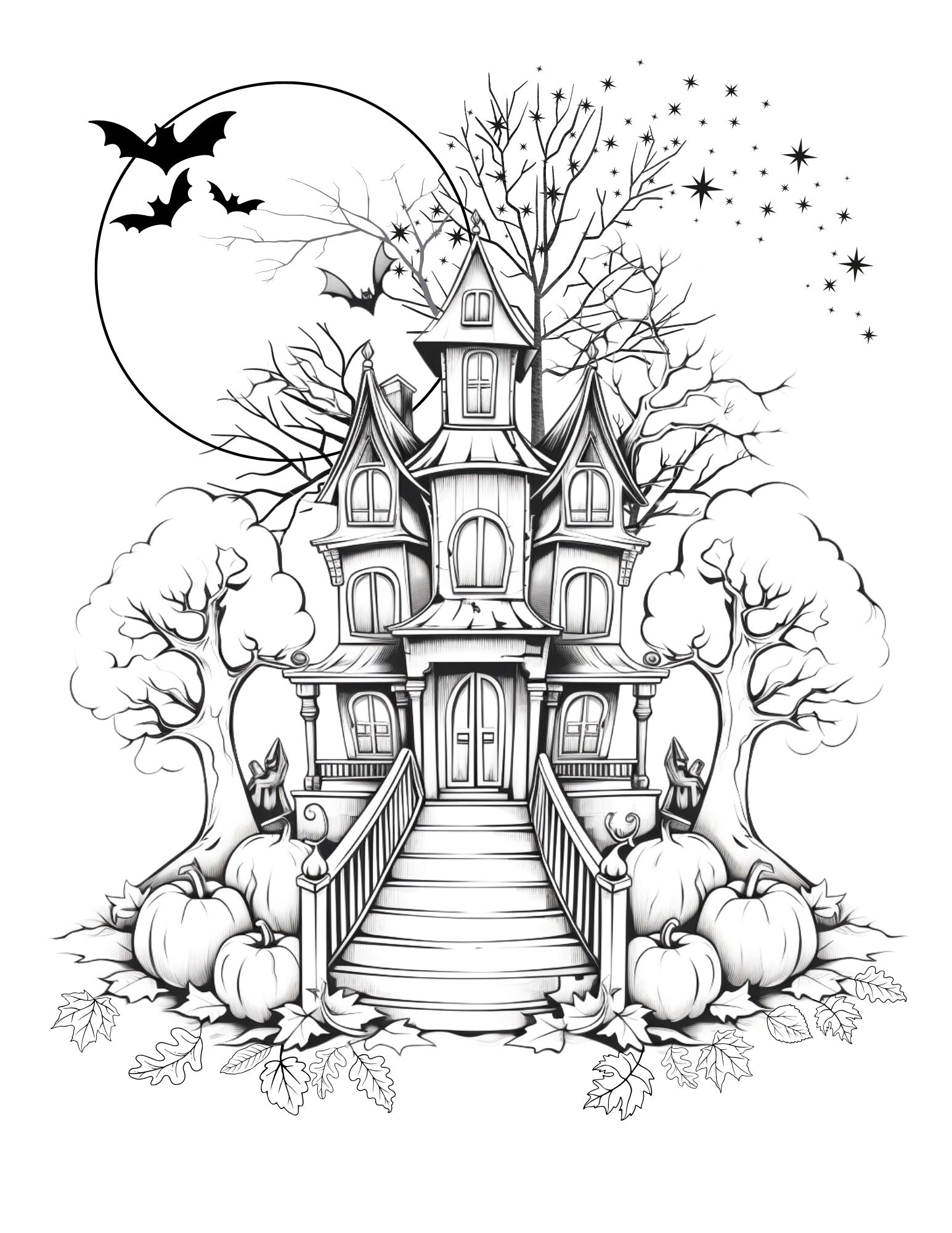 Haunted Mansions Vol. 2 | Coloring Book | Halloween Houses | Coloring ...