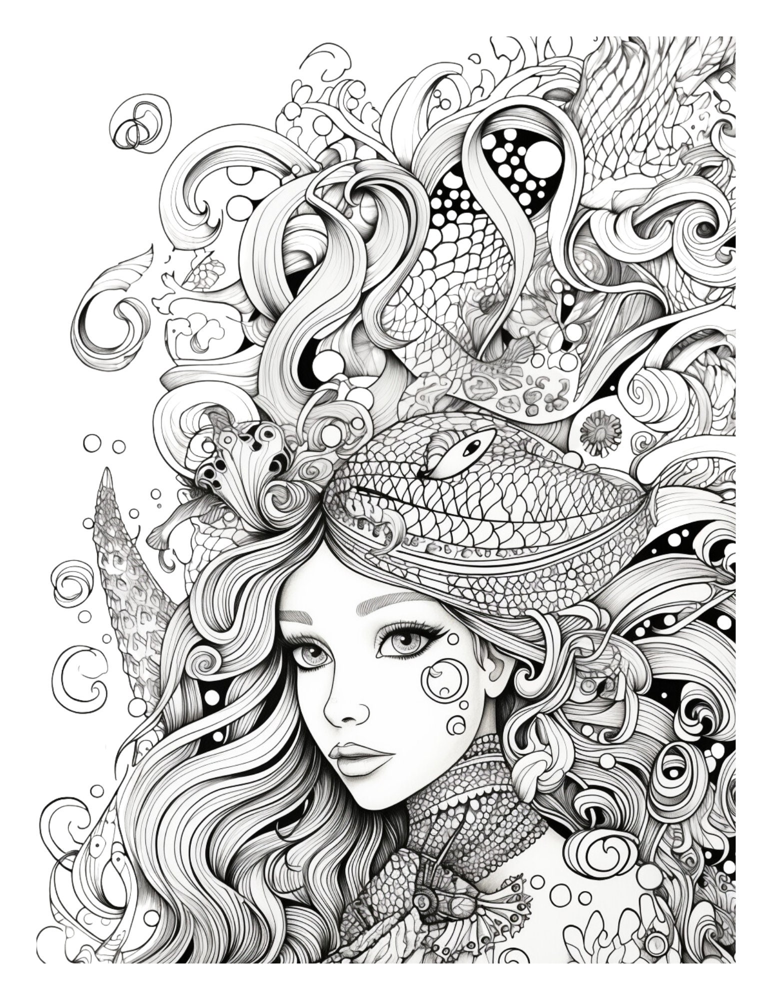 Mermaids Vol. 1 | Coloring Book for Kids and Adults | Fun and Exotic ...