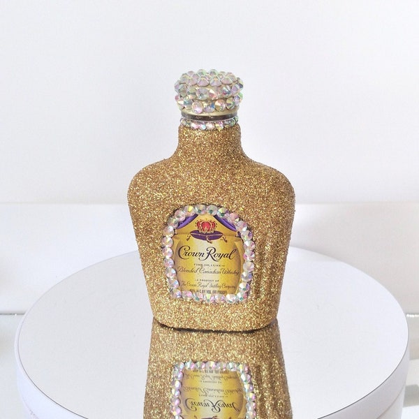 Rhinestone Crown Royal Bottle - Etsy