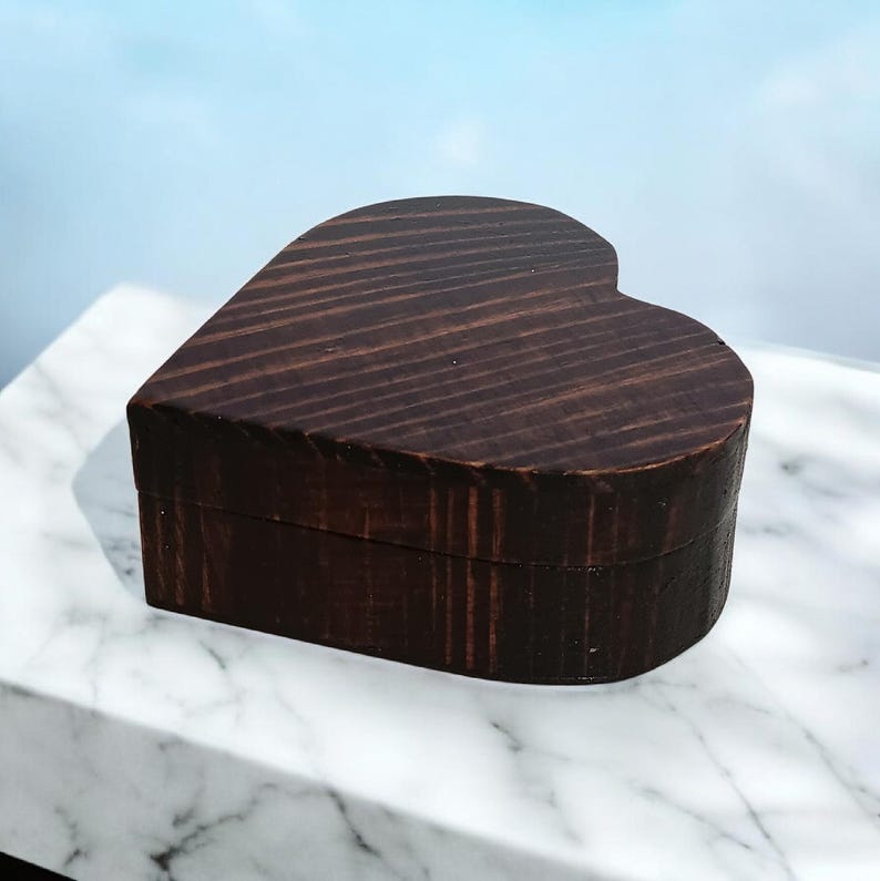 Heart Shape Wood Jewelry Trinket Box Stoage Box Decor - Etsy