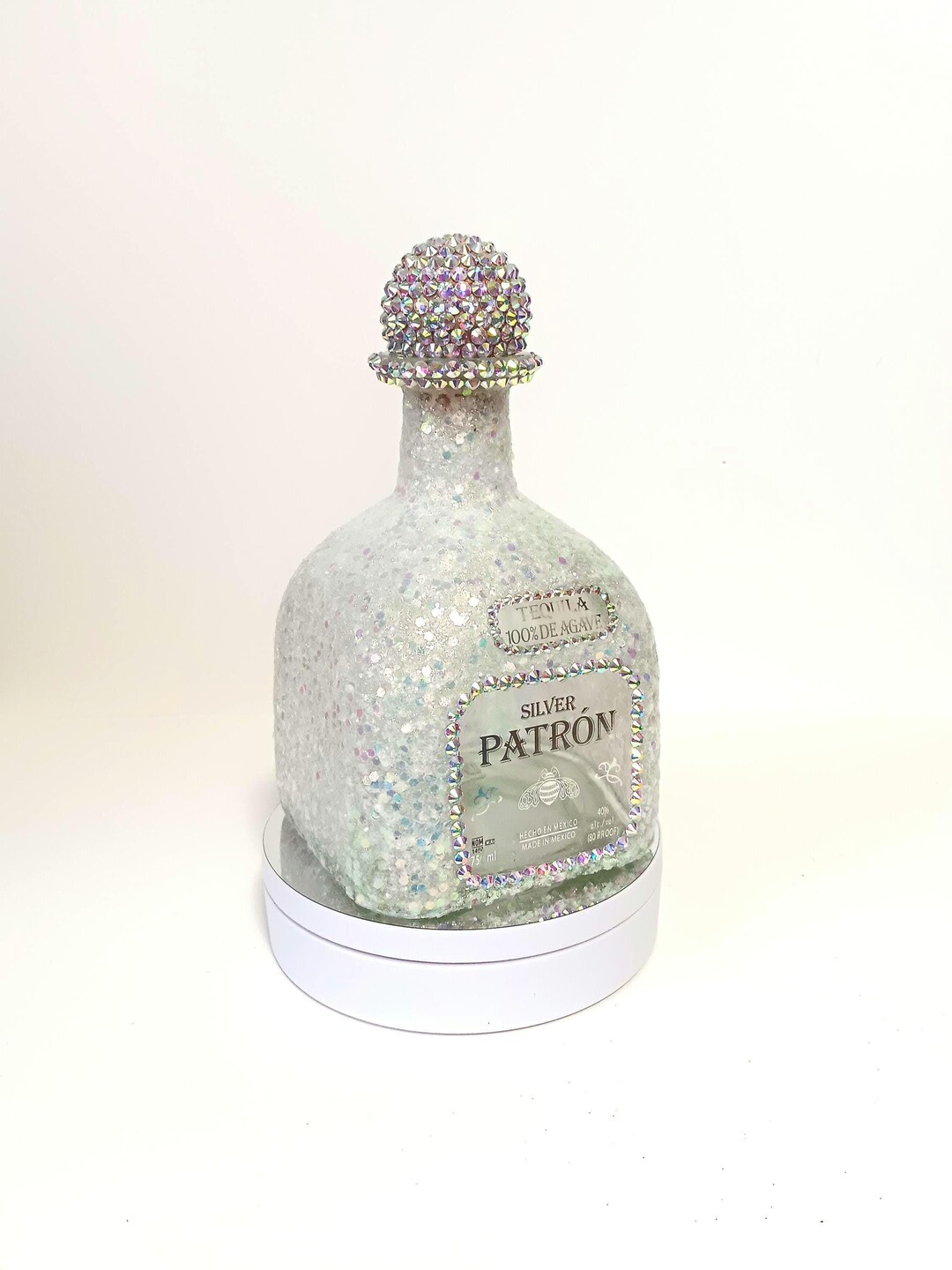 Chunky Iridescent Glitter Crystal Rhinestone Bling Bedazzled Patron ...