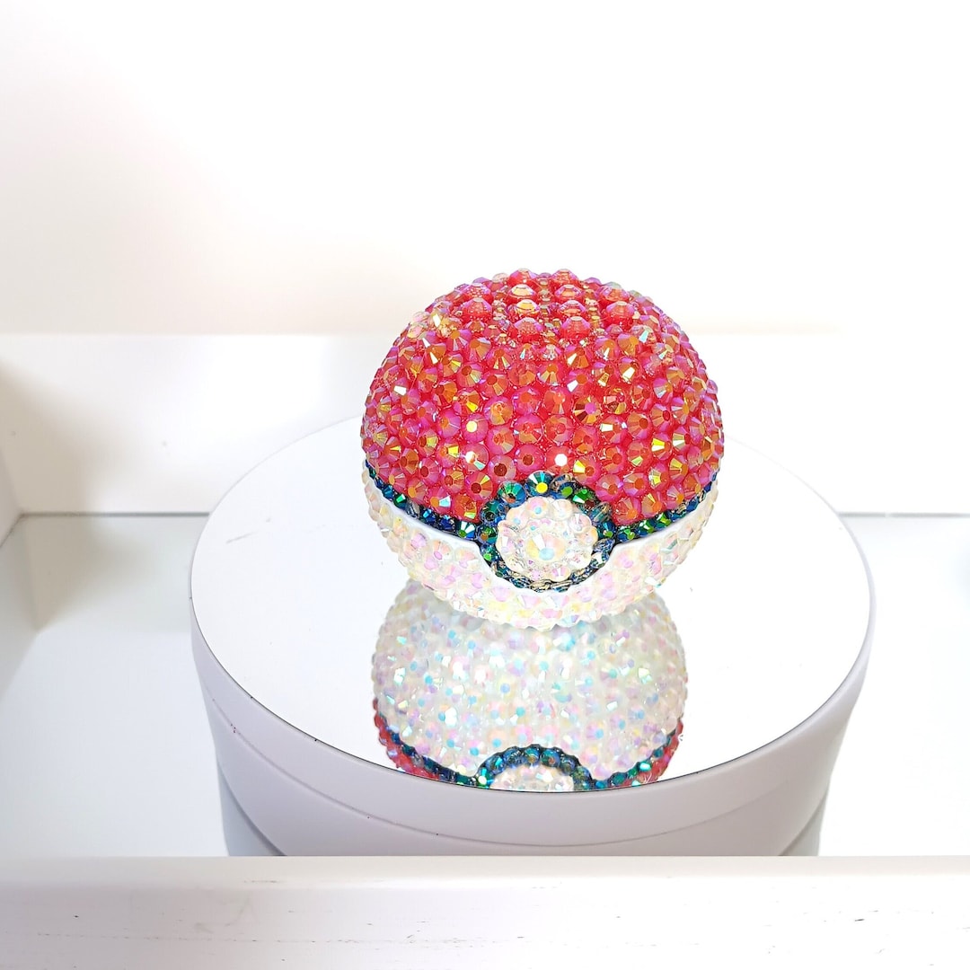 Clear Iridescent Resin Rhinestone Bling Bedazzled Lego Pokémon Ball - Etsy
