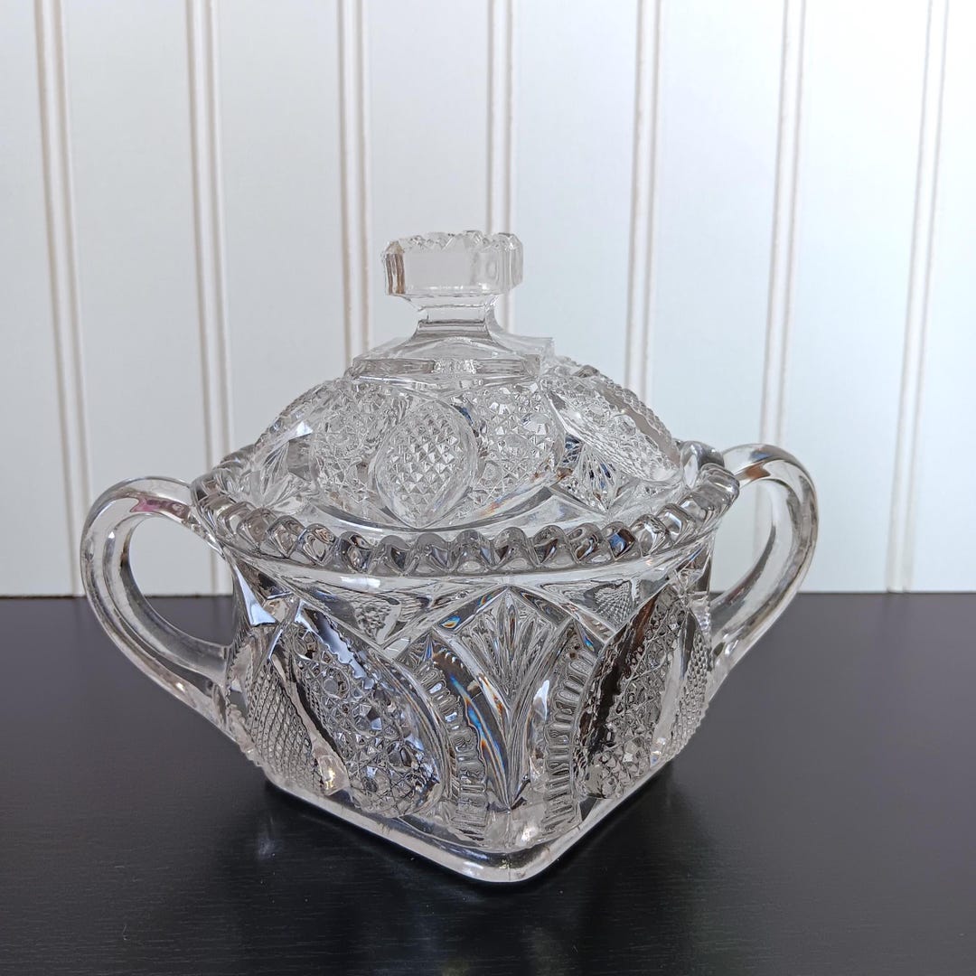 Vintage Lead Crystal Candy Dish With Lid