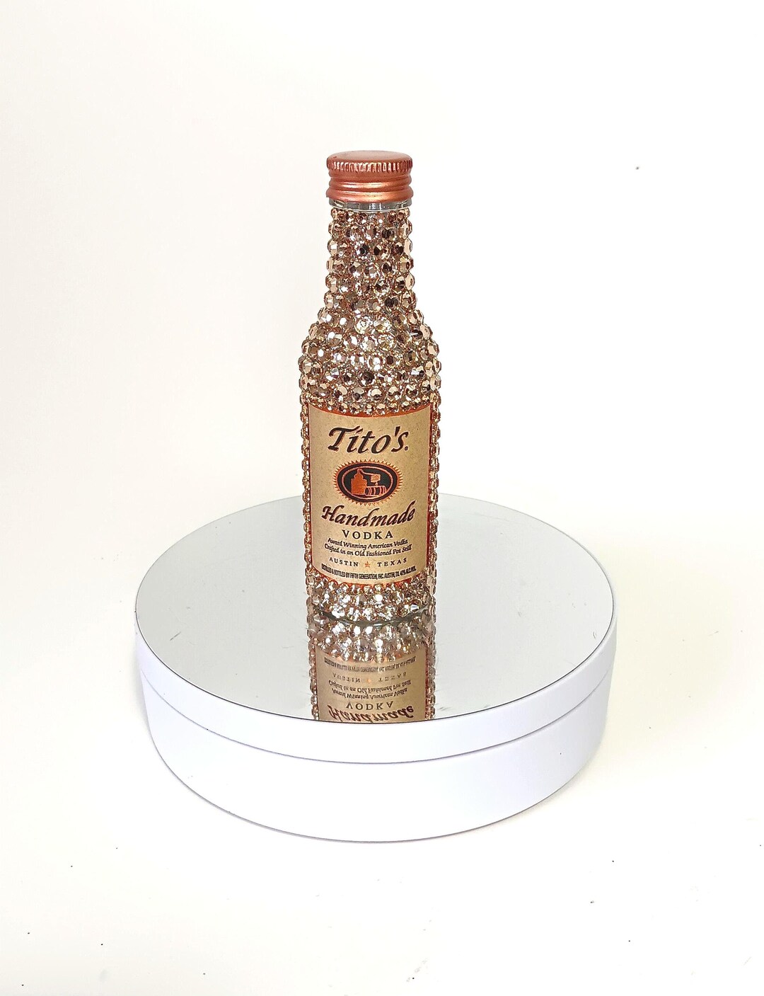 Rhinestone Bling Bedazzled Tito's Vodka Empty 50ml Glass Bottle - Etsy
