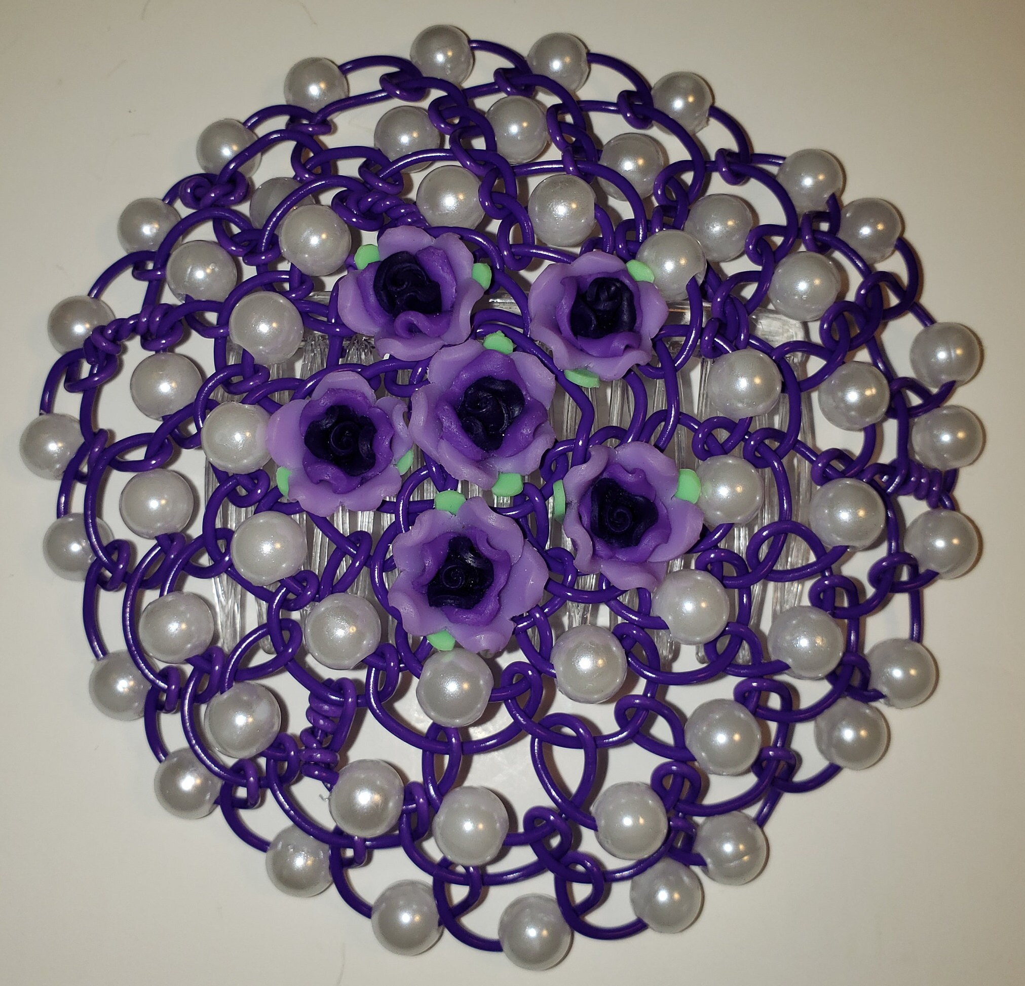 Roses and Pearls Purple - Etsy