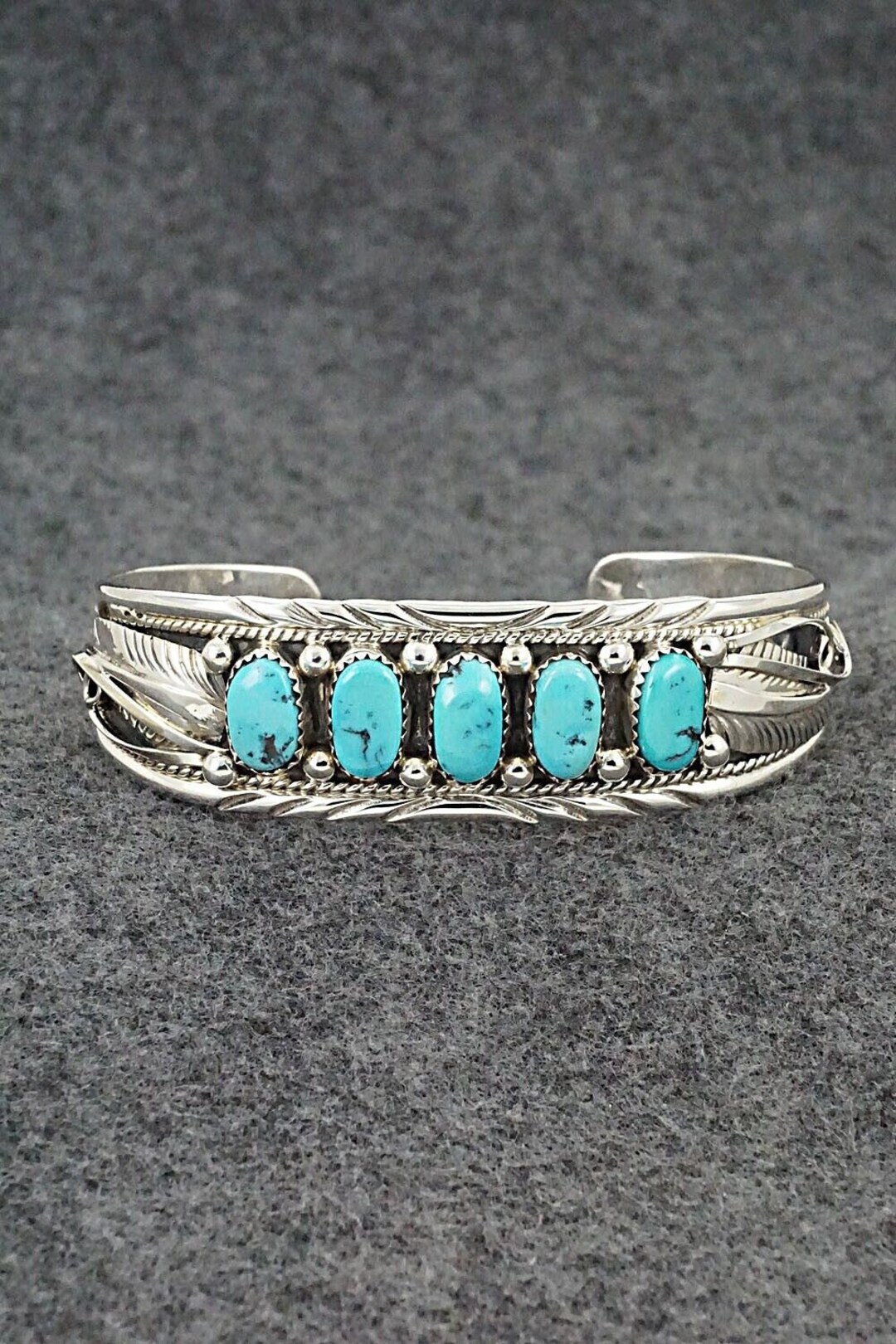 Turquoise & Sterling Silver Bracelet Davey Morgan - Etsy