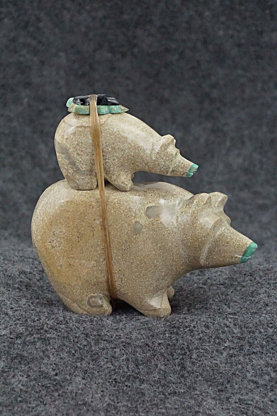 Bear With Cub Zuni Fetish Carving Enrike Leekya - Etsy