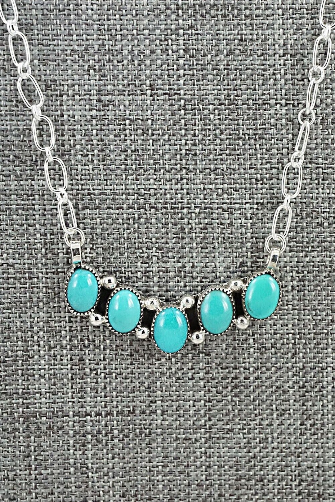 Turquoise & Sterling Silver Necklace Kimberly Yazzie - Etsy