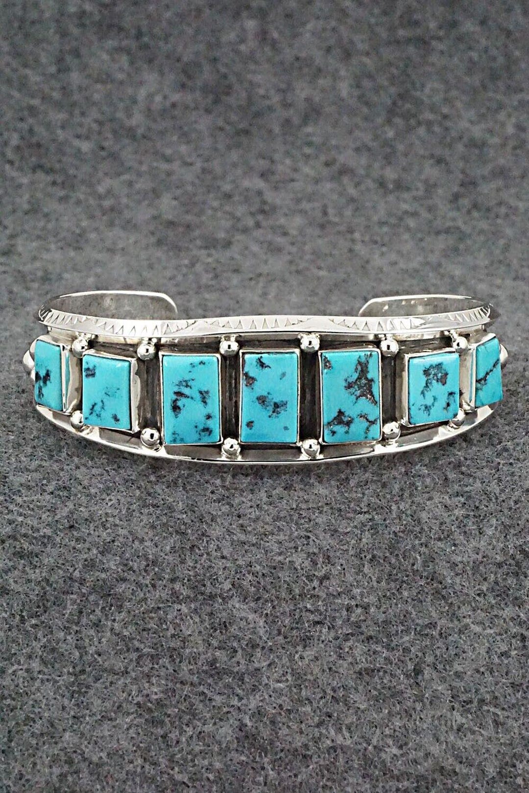 Turquoise & Sterling Silver Bracelet - Davey Morgan - Etsy
