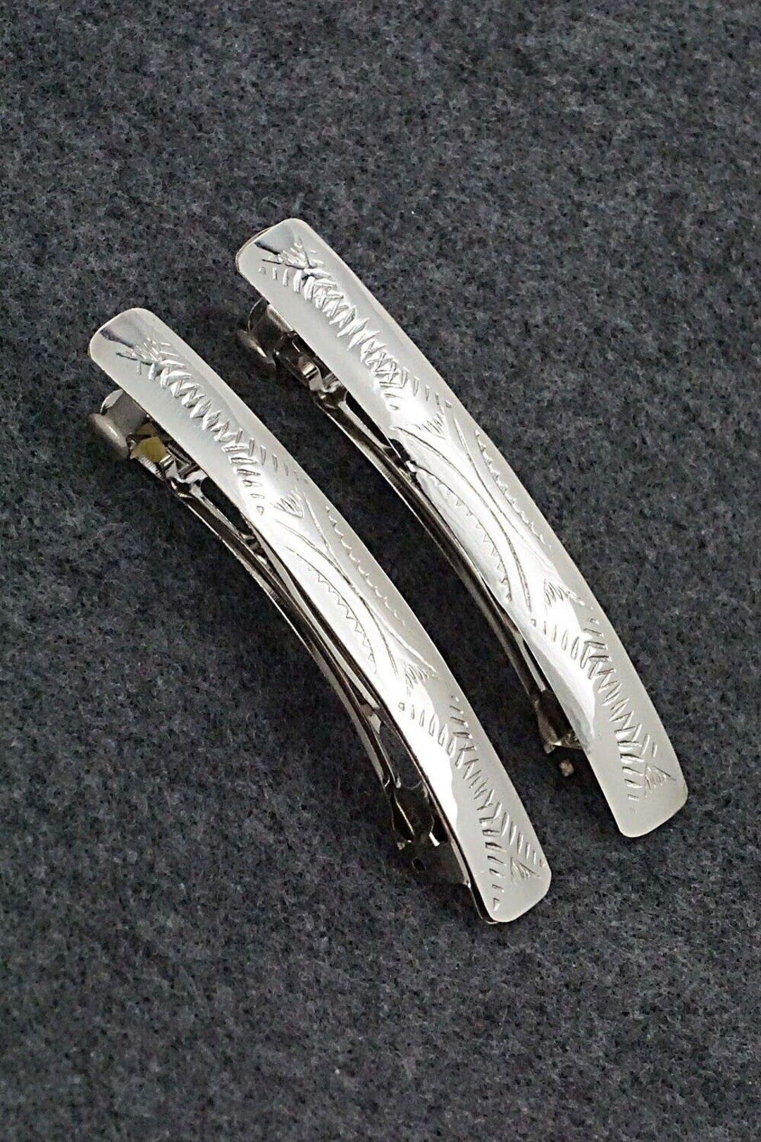 Sterling Silver Hair Barrettes Randall Dalgai - Etsy