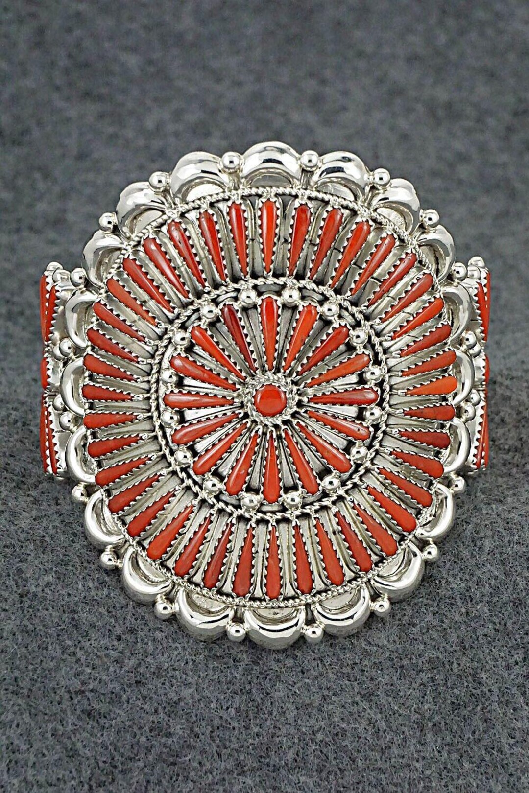 Coral & Sterling Silver Bracelet - Kyle Wilson - Etsy