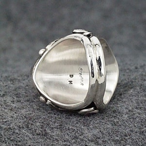 Onyx & Sterling Silver Ring Darrell Morgan Size 8 - Etsy