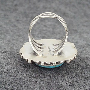 Turquoise & Sterling Silver Ring Tom Lewis Size 9.75 - Etsy