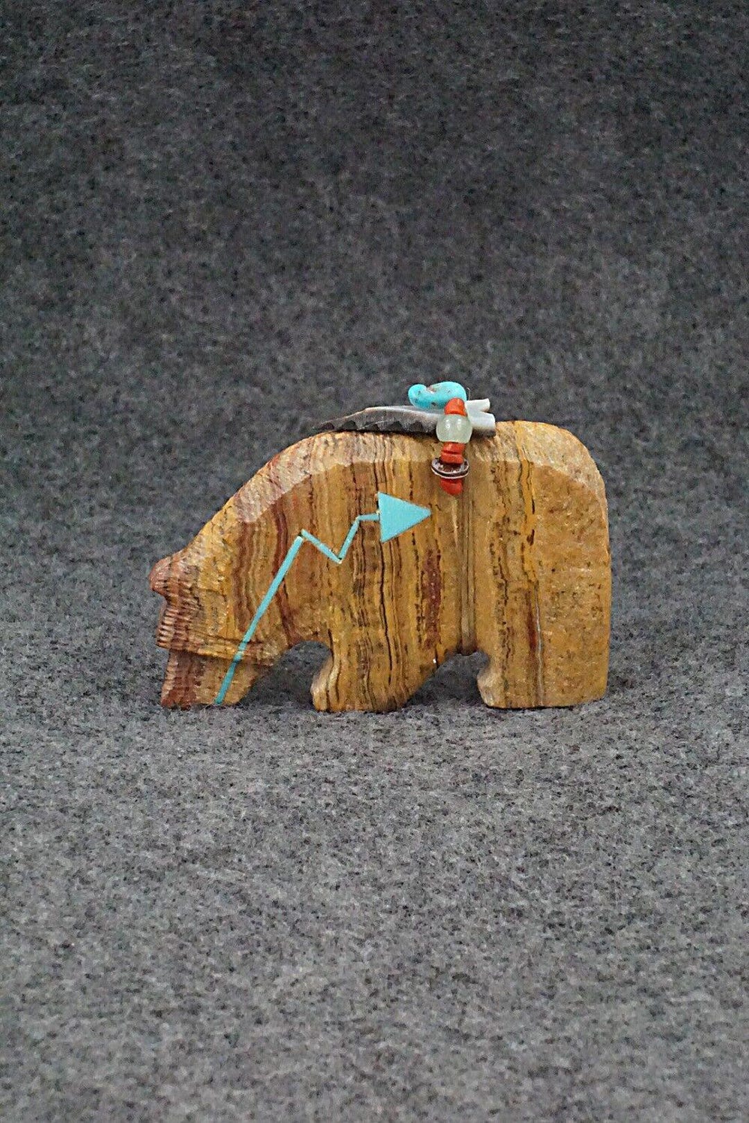 Bear Zuni Fetish Carving - Douglas Martza - Etsy