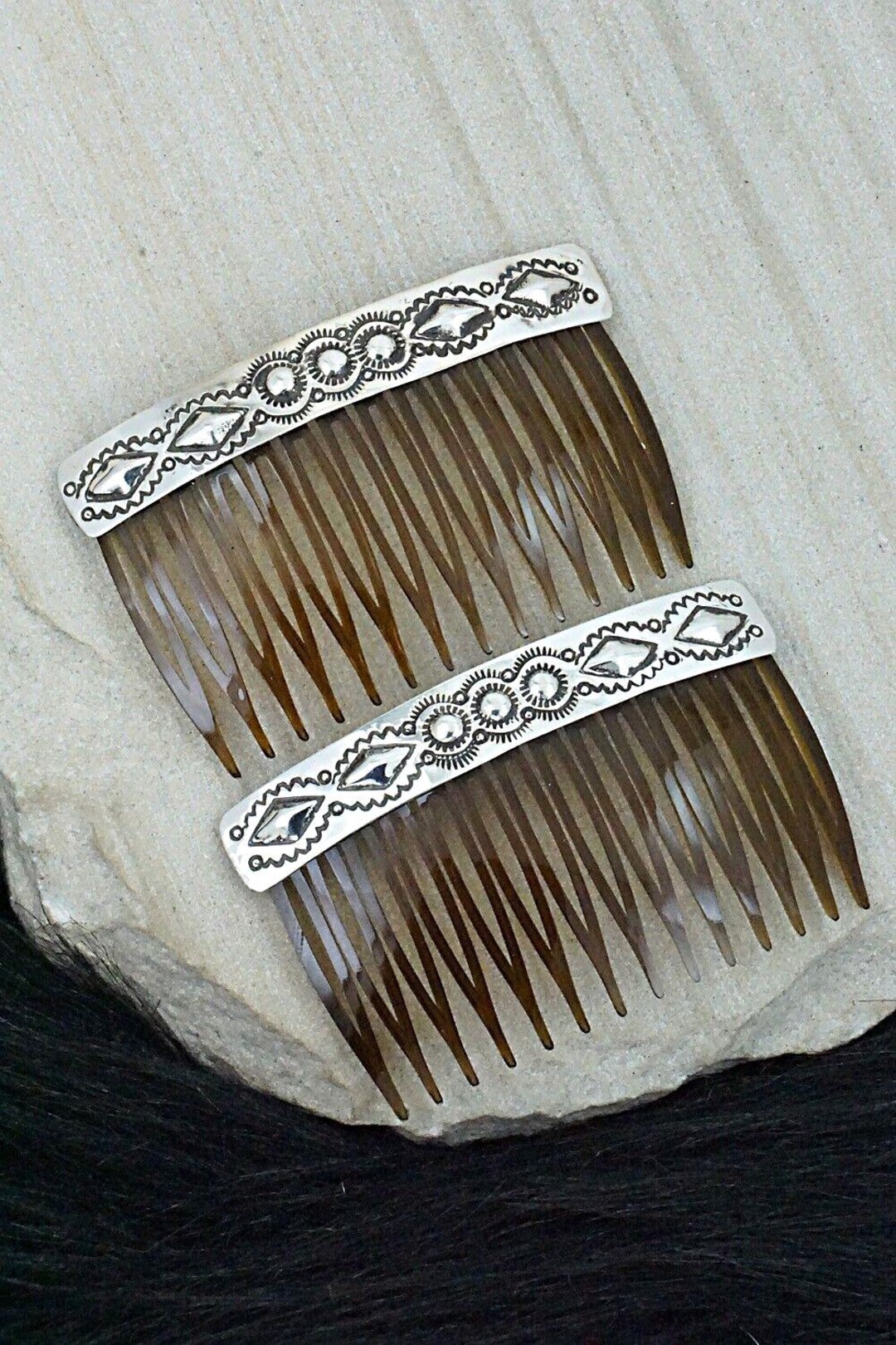 Sterling Silver Hair Combs - Jennie Blackgoat - Etsy