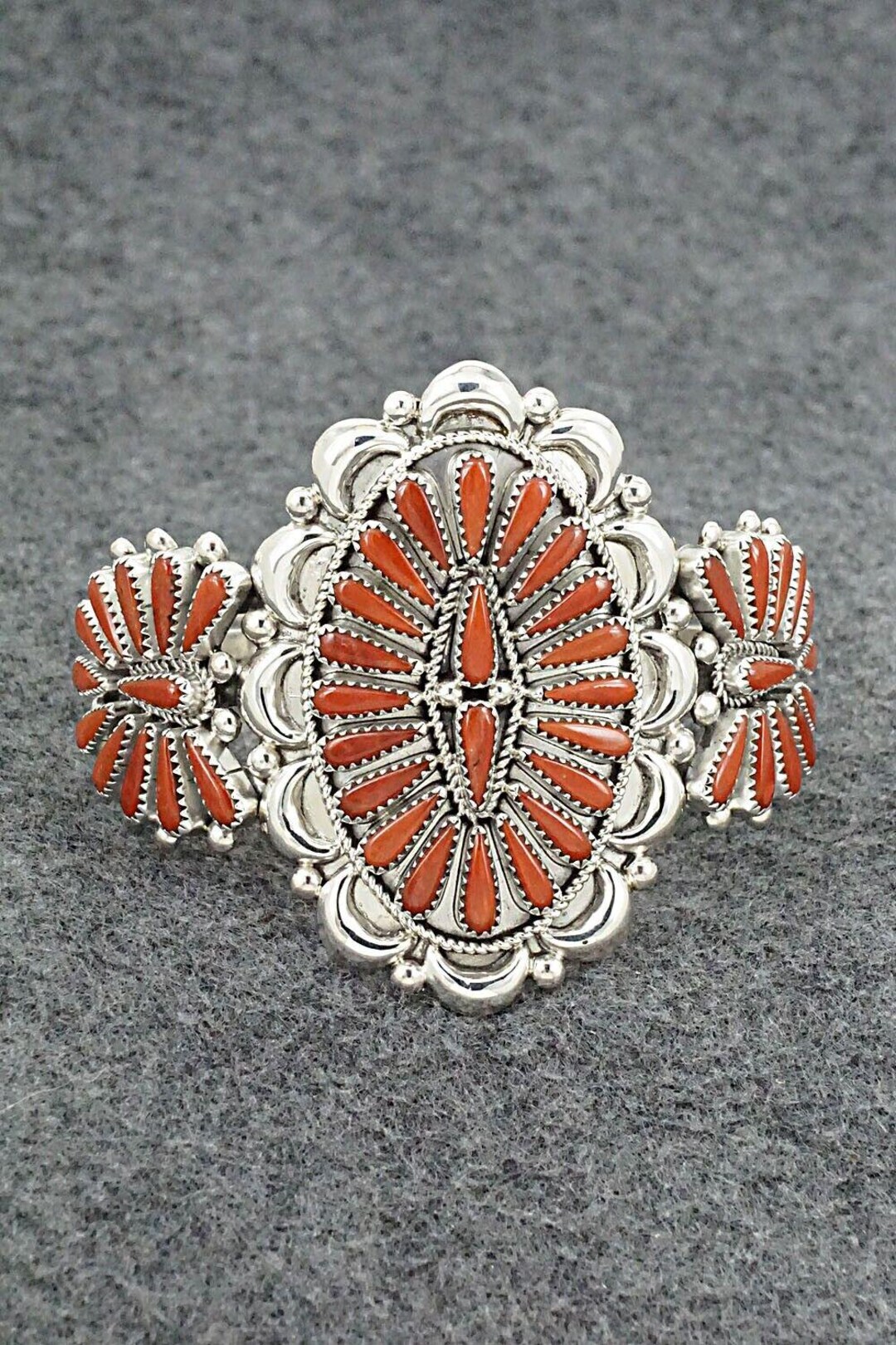 Coral & Sterling Silver Bracelet - Kyle Wilson - Etsy