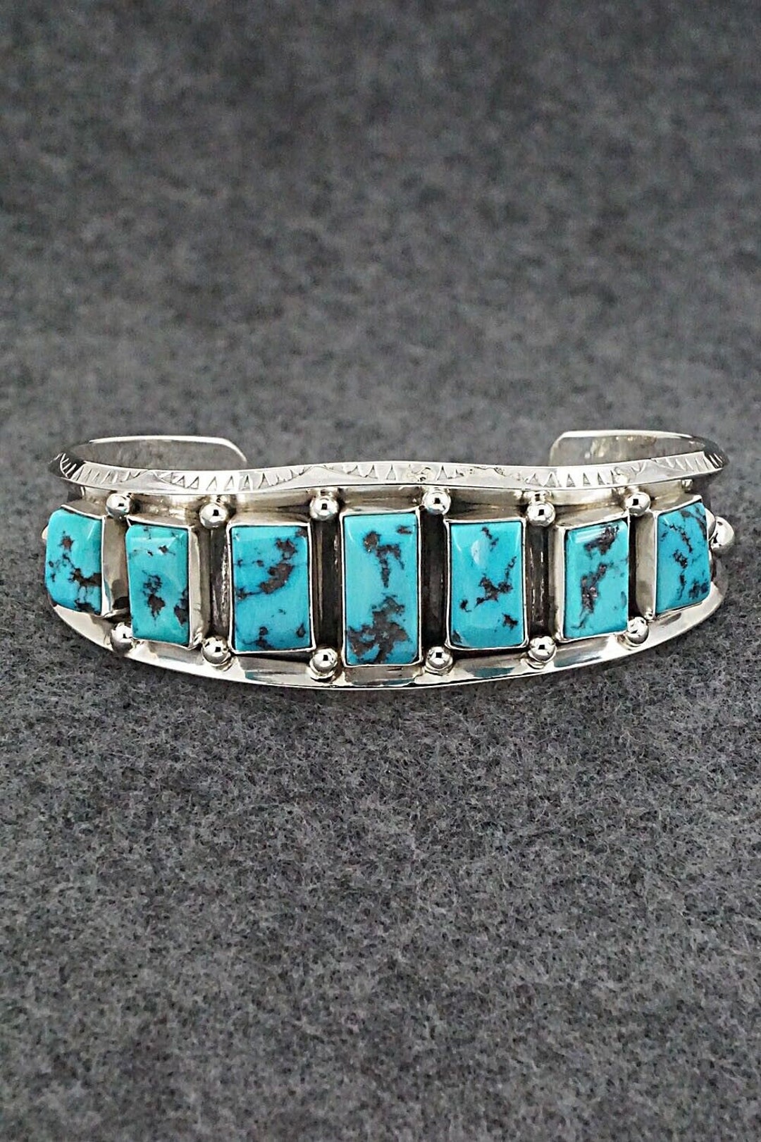 Turquoise & Sterling Silver Bracelet Davey Morgan - Etsy