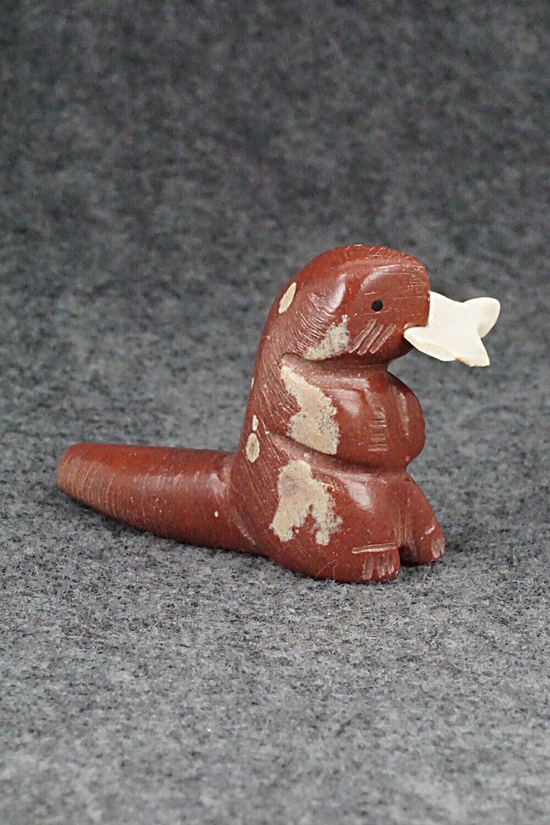 Otter With Fish Zuni Fetish Carving Justin Red Elk - Etsy