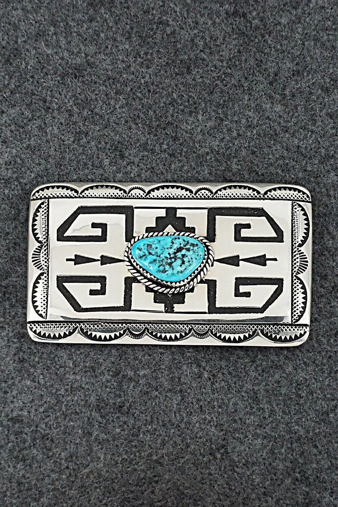 Turquoise & Sterling Silver Belt Buckle Rosita Singer - Etsy