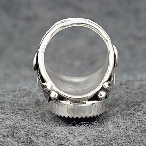 Onyx & Sterling Silver Ring Darrell Morgan Size 8 - Etsy