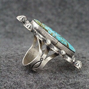 Turquoise & Sterling Silver Ring - Tom Lewis - Size 7.5 - Etsy