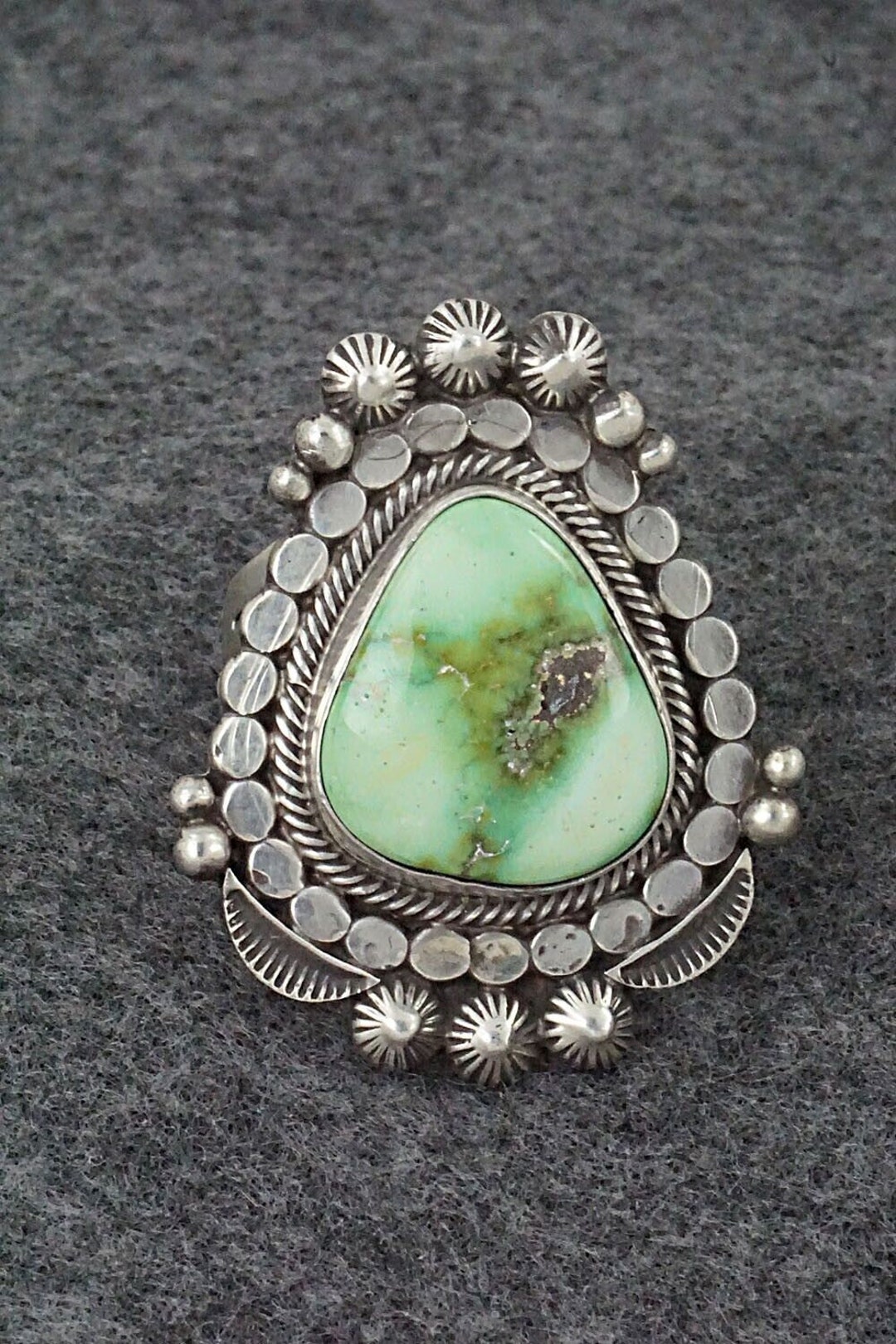 Turquoise & Sterling Silver Ring Tom Lewis Size 9.5 - Etsy